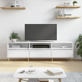 vidaXL TV skříňka 150 x 30 x 44,5 cm kompozitní dřevo [831272] Barva: bílá s vysokým leskem