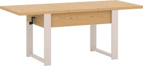 Rozkládací polohovací konferenční stolek HOGO 3v1 | 120-157x62,5-74,5x67 cm | síla horní desky 32 mm | dub bookmatch/nohy kašmír