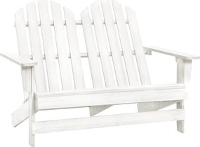 vidaXL 2místná zahradní židle Adirondack masivní jedlové dřevo [315899] Barva: Bílá