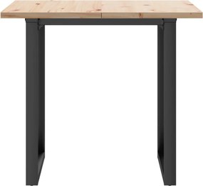 Jídelní stůl s O rámem 80 x 80 x 75,5 cm borové dřevo a ocel 3282739