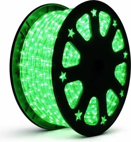 Easy Fix světelná LED hadice venkovní, 50 m, zelená, 1500 diod, čirý kabel, IP44, cívka