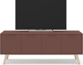 Matný TV stolek v terakotové barvě 140x53x40 cm Campus – Marckeric