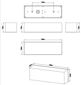Top Light - LED Koupelnové nástěnné svítidlo BOXTER LED/12W/230V IP65 4000K