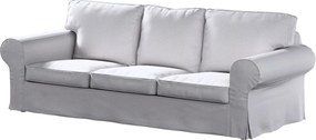 Potah na pohovku IKEA  Ektorp 3-místná, rozkládací STARÝ MODEL PIXBO barva šedá látka pletený vzor