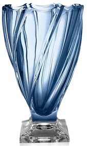 BOHEMIA PONTI BLUE VÁZA NA NOZE 330MM