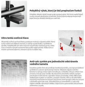 Deante Cascada, termostatická vanová baterie se sprchovou soupravou, chromová, DEA-NAC_01HT