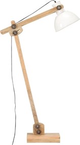 Stojací lampa bílá masivní mangovníkové dřevo E27 320582