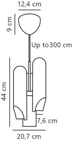 DFTP by Nordlux - Lustr na lanku ROCHELLE 3xGU10/15W/230V
