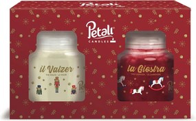 Vánoční set Petali vonné svíčky ve skle 2x25h