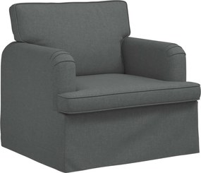 Set pohovek 2 ks Tmavě šedá textil 3407561