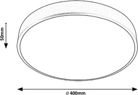 Rabalux Černé stropní LED svítidlo Tesia 400mm 36W 3314