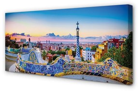 Obrazy na plátně Španělsko Panorama města 125x50 cm