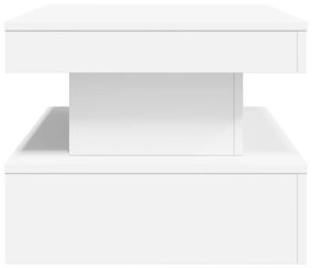Konferenční stolek s LED osvětlením bílý 90 x 50 x 40 cm - Default Title