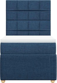 Box spring postel s matrací modrá 80x200 cm textil 3291889