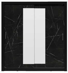 Meblar Šatní skříň se zrcadlem IN BOX 200 cm - černá