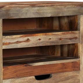Příborník Šedý 100 X 30 X 50 Cm Masivní Sheeshamové Dřevo