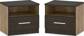 Casarredo - Komfort nábytek Noční stolek VERONIKA april/wenge (2 ks)