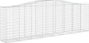 Klenuté gabionové koše 10ks 400x50x120/140cm pozinkované železo 3145977