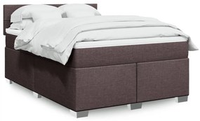 Box spring postel s matrací tmavě hnědá 140x200 cm textil 3285914