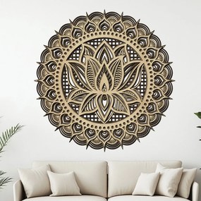 dřevo života Dřevěná 4vrstvá mandala NADĚJE A SÍLA Zvolte rozměr (cm): 80, Zvolte barevný dekor: wenge-javor