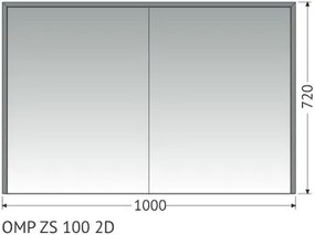 Intedoor OMP ZS LED zrcadlová skřínka 100x72cm OMP ZS 100 Barva: 0606AP Bílá Mat