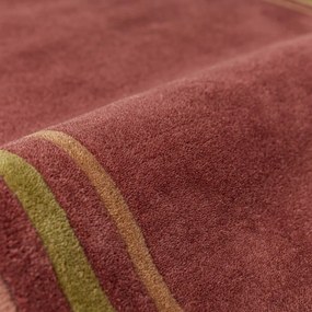 Vínový ručně tkaný vlněný koberec 160x230 cm Lois – Flair Rugs