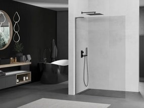 Mexen Kioto L, sprchová zástěna Walk-In 85 x 200 cm, 8mm čiré sklo, grafitový profil, 800-085-103-66-00