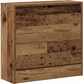 botník, výklopný, kompozitní dřevo, 57x60x21 cm, staré dřevo, Dekorino BB20260034