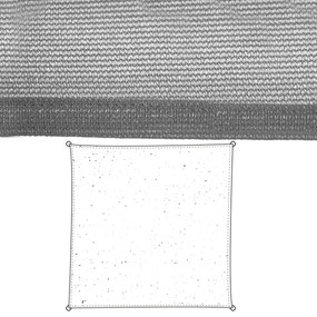 Stínící plachty - Markýza 5 x 5 m,  šedá Polyetylen 500 x 500 x 0,5 cm