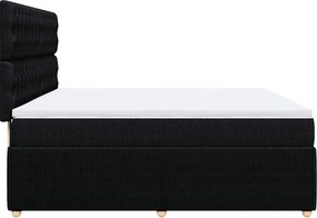 Box spring postel s matrací černá 180x200 cm textil 3294444