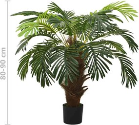 Umělý cykas japonský s květináčem 90 cm zelený 336306