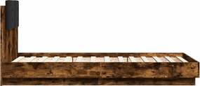 Rám postele s čelem kouřový dub 75 x 190 cm kompozitní dřevo 3209979
