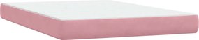 Box spring postel s matrací růžová 160x210 cm samet 3316220