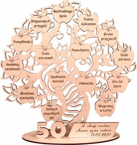 18. narozeniny, osmnáctka, laserové gravírování stromu