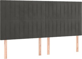 Box spring postel s matrací tmavě šedá 160x200 cm samet 3137972