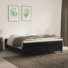 Rám postele s boxspringem černý 160 x 200 cm samet