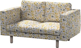 Potah na pohovku IKEA Norsborg 2-místná barva žlutá látka pletený vzor, vzorované