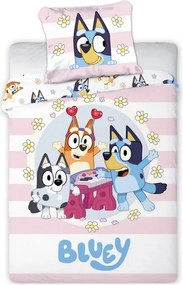 Povlečení do dětské postýlky Bluey - motiv Veselá párty - 100% bavlna - 40 x 60 cm + 100 x 135 cm