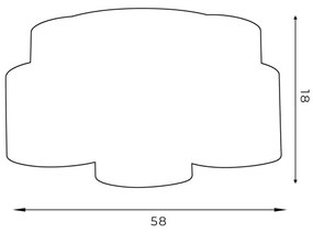Lustr přisazený ARDEN 5xE27/60W/230V zelená/zlatá
