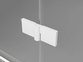 Mexen Lunar, L Duo výklopný sprchový kout 100 x 80 cm, 8mm čiré sklo, bílý profil, 834L-100L-080P-20-00