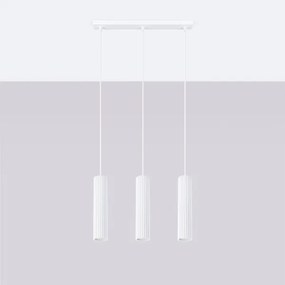 Sollux SL.1537 - Lustr na lanku KARBON 3xGU10/10W/230V bílá