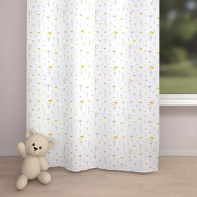 Biante Dětský bavlněný závěs Sandra SA-497 Žluté bylinky na bílém 150x200 cm