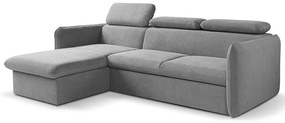 Malá sedací souprava SLIM | 179x235 cm | LEVÁ | 20 středně hnědá | rozkládací + úložný prostor