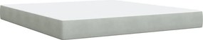 Box spring postel s matrací světle šedá 180x200 cm samet 3286372