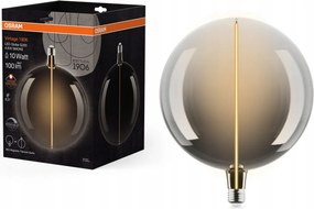 Ledvance kouřová Led žárovka E27 4.8W Vintage Globe, teplá bílá
