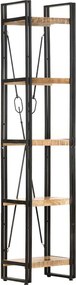 Knihovna s 5 policemi 40 x 30 x 180 cm masivní mangovník 320616