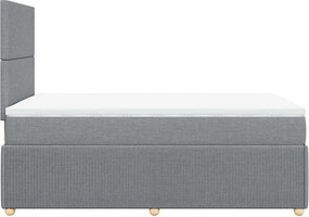 Box spring postel s matrací světle šedá 120x190 cm textil 3291988