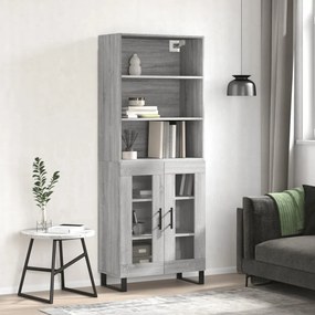 Skříň highboard šedá sonoma 69,5 x 34 x 180 cm kompozitní dřevo