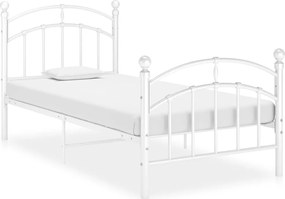 vidaXL Rám postele kov 100 x 200 cm [324970] Barva: Bílá