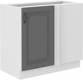 Kuchyňská skříňka Stilo 105 ND 1F BB korpus bílá, dvířka šedá DUST